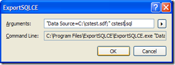 Everything SQL Server Compact: Using ExportSQLCE from Visual Studio